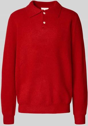 Forét Regular Fit Poloshirt aus Woll-Mix mit Knopfleiste