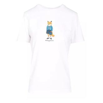 Maison Kitsun&eacute; Damen, Oberteile, Wei&szlig;, MGr&ouml;&szlig;e