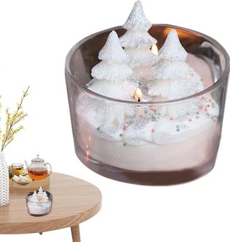 Generic Weihnachtliche Aromatherapiekerze - Weihnachtsduftkerzen, Winterduftkerzen | Aromatherapie-Teelicht-Weihnachtsbaumkerze, Saisonale Dekoration, Weihnac