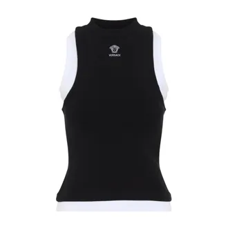 Versace Vintage Tank Top - - Tops - Damen - Schwarzk - S