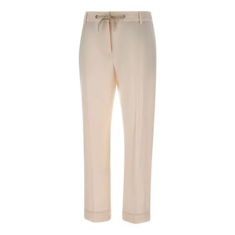 Eleventy Femme, Pantalons, Blanc, Taille: 40 FR Pantalon de jogging en laine stretch