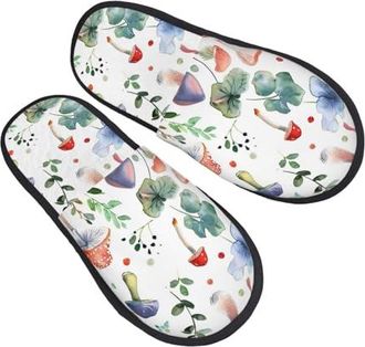 Generic Feuilles De Champignons Des Forêts De Fées Pantoufle Maison Pantoufles Moelleuses Légères Chausson Pour Extérieur Femme Intérieur L