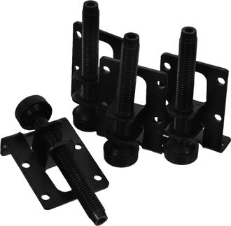 DOITOOL 4 Stück Verstellbare Möbelstützfüße Schwere Nivellierfüße mit Rutsch Design für Schränke Tische und Werkbänke Eckfüße mit Höhenverstellung für Bodensc