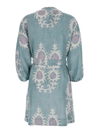 Bazar Deluxe Womens Short Linen Dress, Pink
