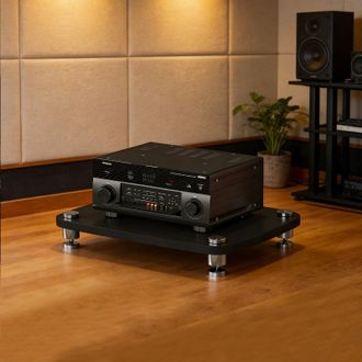 Generic HiFi Regal Audio-Rack, Druckerst&auml;nder, AV-Medienst&auml;nder mit sto&szlig;d&auml;mpfenden Fu&szlig;rasten, Audio-Rack-Tower, CD-Player-St&auml;nder for Zuhause/B&uuml;ro/Audio-Video