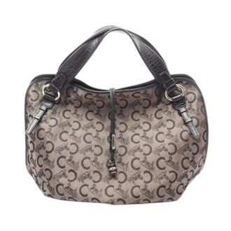 Celine Pre-owned Sac port&eacute; &eacute;paule en toile et cuir Bittersweet C Sulky - Femme - Pre-owned - Brun - Taille: ONE Size