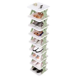 BESPORTBLE MAGICLULU Hochwertiges Schuhregal Etagen Stapelbar Platzsparend Freistehend Schuhaufbewahrung Organizer f&uuml;r Flur Schlafzimmer und Enge R&auml;ume Modern St
