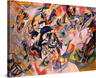 Picanova Wassily Kandinsky - Composition VII 60x40cm - Bild auf Leinwand - Premium Kunstdruck Auf 2cm Holz-Keilrahmen Für Schlaf- Und Wohnzimmer - Klassische K