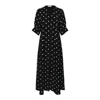 Soaked In Luxury Slzazu Dolore Bedrucktes Kleid - - Dresses - Damen - Schwarzk - XS