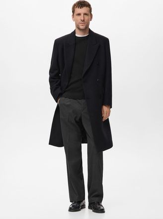 Mango Pantalon relaxed-fit pinces gris chiné foncé - Homme - 38 - MANGO MAN