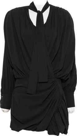 Iro Bounce Pussy-bow Draped Mini Dress