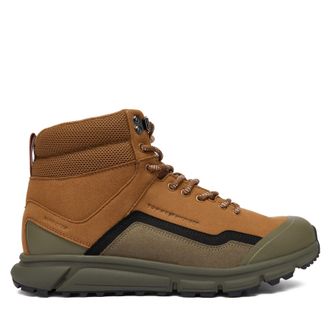 Tommy Hilfiger Schn&uuml;rschuhe Tommy Hilfiger Outdoor Runner Hi Wpm FM0FM05575 Braun