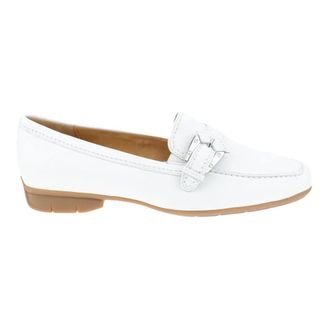 Gabor Leder Slipper Loafer Schuhe - - Shoes - Damen - Wei&szlig; - 40 EU