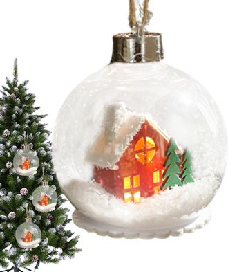 Generic Weihnachtsbaumkugeln - Kugelverzierungen Mit LED Beleuchtung - Verzierungsk&auml;lle,f&uuml;r Winterfest Innen Au&szlig;en Weihnachtsbaum