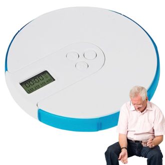 Generico Automatischer Pillenspender: Elektronischer Tabletten-Organizer mit Alarm, Tablettenaufbewahrungsfach, tragbarer w&ouml;chentlicher Medikamentenhalter, pr&auml;