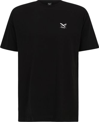 Iriedaily Herren Bio-Baumwoll Sommer T-Shirt - Chestflag Tee in Schwarz, XXL