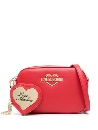 Love Moschino sac &agrave; bandouli&egrave;re &agrave; logo - Rouge