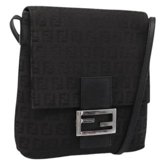 Fendi Pre-owned Vintage Zucchino Canvas Shoulder Bag - - Pre-owned - Damen - Schwarzk - ONE SIZE