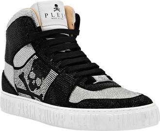 Philipp Plein Low-Top Sneaker - Hightop-Sneaker Notorious Mit Schmucksteinen - Gr. 35 (EU) - in Schwarz - für Damen