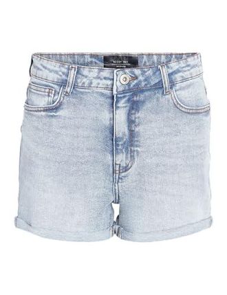 Noisy May Shorts en Jean pour Femme, Taille Haute, Style Bermuda, Shorts en Denim Courts., Couleurs:Bleu-Clair, Taille:XS
