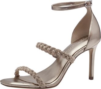 Tamaris Damen Sandalen mit Absatz Vegan Stilettoabsatz Sommer; LIGHT GOLD/metallic; 40