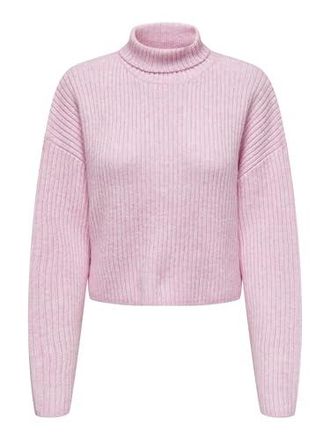 Only Only Femme Onlmelanie L/S &Agrave; Col Roul&eacute; KNT Pull en Tricot, Pink Lady, XS EU
