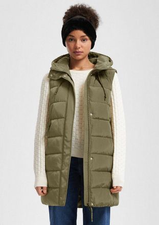 QS by s.Oliver Outdoorjacke Outdoor-Weste W&auml;rmend wattierte Steppweste mit Kapuze