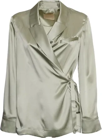 Momoni Praia Jacke mit Bindegürtel - Grün