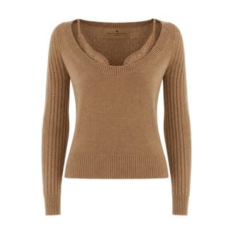 Ermanno Scervino Damen, Strickwaren, Braun, SGr&ouml;&szlig;e