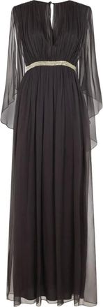 Alberta Ferretti Femme, Robes, Brun, Taille: 34 FR A04640115 Robe Longue en Mousseline