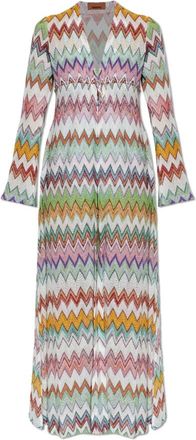 Missoni Femme, Pulls, Multicolore, Taille: 40 FR Long Cardigan avec Fil Lurex