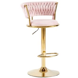 Generic Schminkstuhl, Verstellbarer drehbarer Barhocker mit Abnehmbarer R&uuml;ckenlehne, rollende Restaurantst&uuml;hle f&uuml;r Schlafzimmer und Sch&ouml;nheits-Make-up, H&ouml;he 8