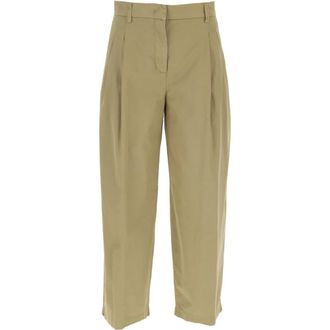 Aspesi Beige Cargo Cropped Wide Leg Pantalons - Femme - Pantalons - Beige - Taille: 36 FR