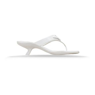 Prada Slip-on Ledersandalen mit Logo-Hardware - - Shoes - Damen - Wei&szlig; - 36 1/2 EU