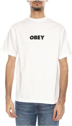 Obey Homme, Tops, Blanc, Taille: S T-Shirt Col Rond