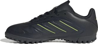 adidas Unisex COPA Pure III League Turf Football Boots, Core Black/DGH Solid Grey/Lucid Lemon, 44 2/3 EU