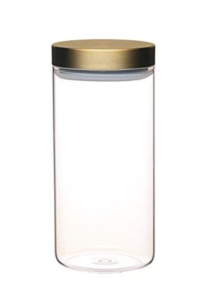 MasterClass MasterClass Luftdichtes Glasgef&auml;&szlig; zur Lebensmittelaufbewahrung mit Messingdeckel, 1,5 L (2,75 pts)