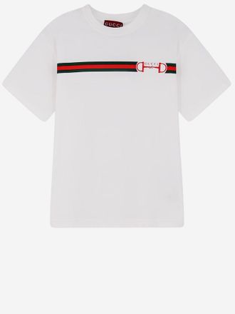 Gucci Logo-Print Cotton T-Shirt - White
