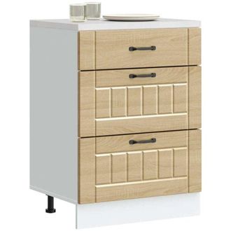 vidaXL Küchen-Unterschrank Lucca Sonoma-Eiche Holzwerkstoff - Vidaxl