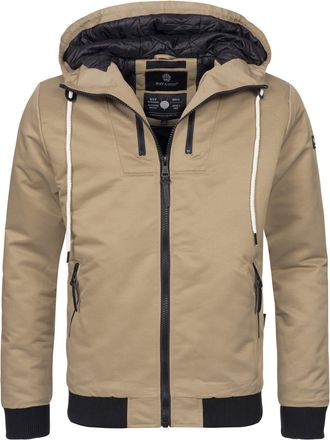 Navahoo Herren Winter Jacke sportliche Jacke wasserabweisend Winddicht B623 (Gr. S, Beige)