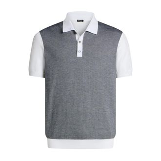 Kiton Homme, Tops, Noir, Taille: XL Polo en Pur Coton avec D&eacute;tails Contrast&eacute;s