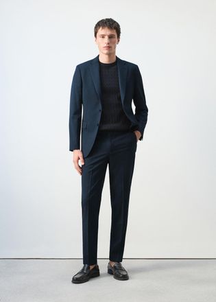 Mango Pantalon costume Tur&iacute;n 100 % laine bleu encre - Homme - 38 - MANGO MAN