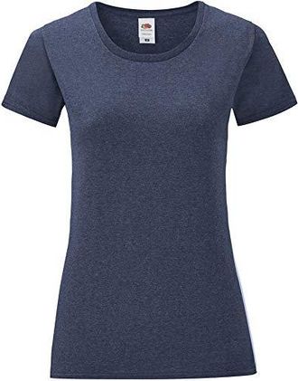 Fruit Of The Loom T-Shirt Iconic - Homme (2XL) (Bleu Marine chin&eacute;)