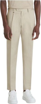 Antony Morato Homme, Pantalons, Beige, Taille: M Pantalon Regular Fit en M&eacute;lange de Lin Sable