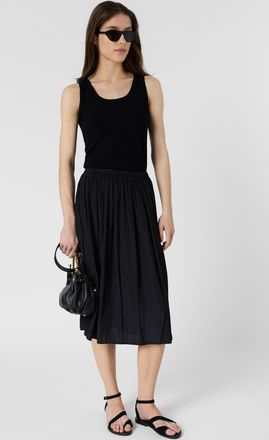 Gerard Darel Jupe satin&eacute;e pliss&eacute;e - JULIAH - Noir