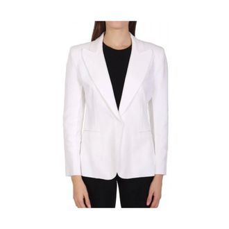 Norma Kamali Femme, Vestes, Blanc, Taille: 38 FR Blazer crois&eacute;