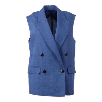 Max Mara Giacca smanicata AIA - - Jackets - Damen - Blau - S