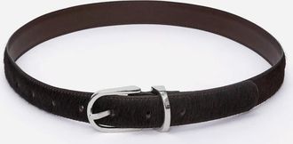 Arket Lederg&uuml;rtel In Ponyhaaroptik -Braun