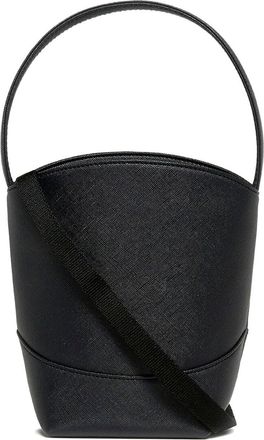 Marni Logo-Embellished Saffiano Crossbody Bag - Black