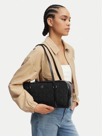 Calvin Klein Handtasche Quilted Nylon 2X Strap Camerabag LV04F3651G Schwarz